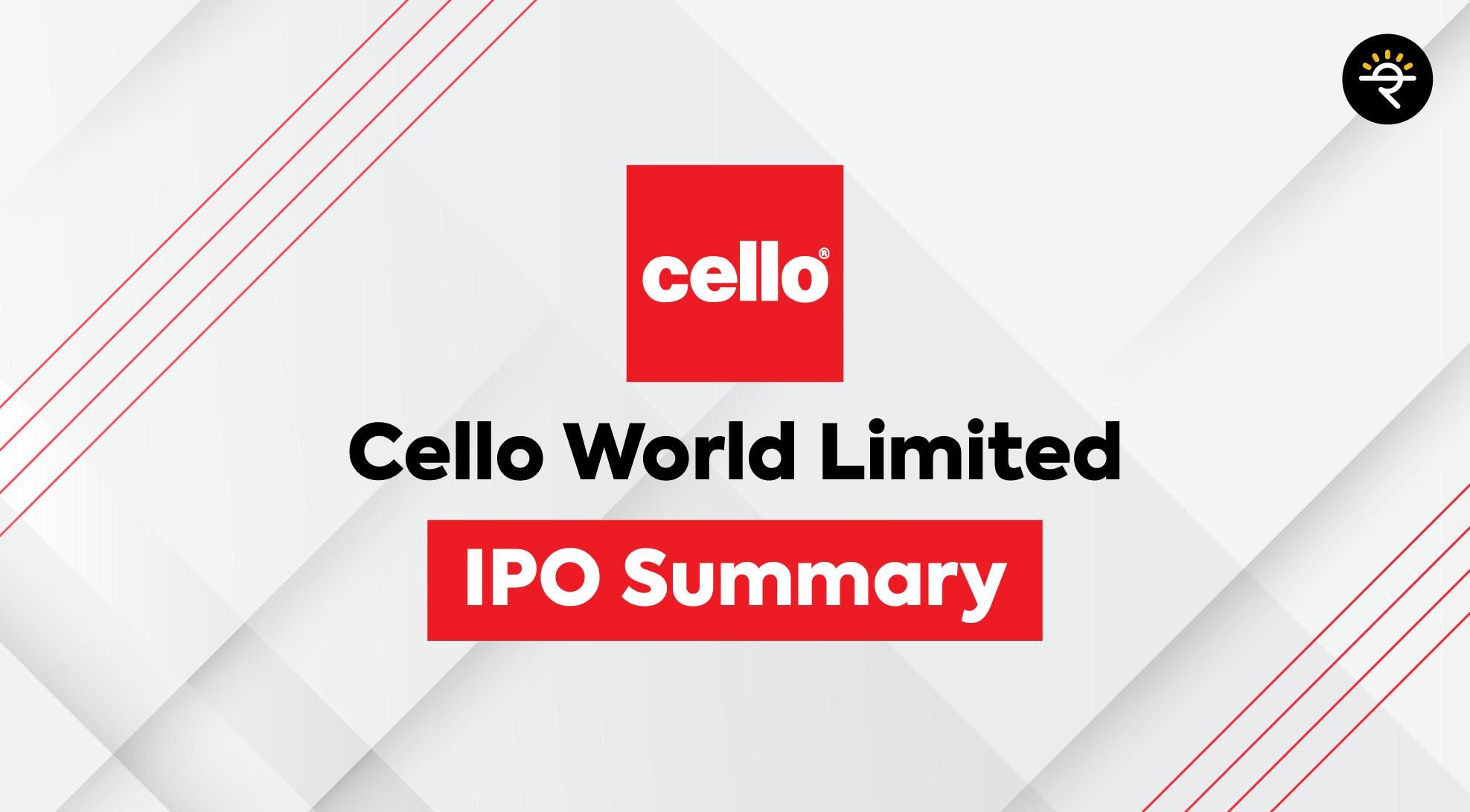 Cello World Limited IPO Summary