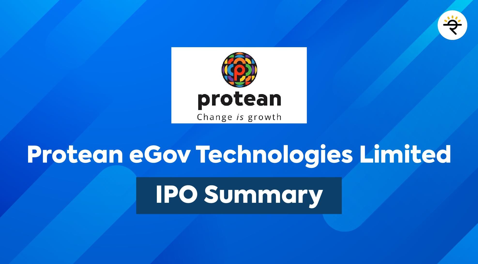 Protean eGov Technologies Limited IPO Summary