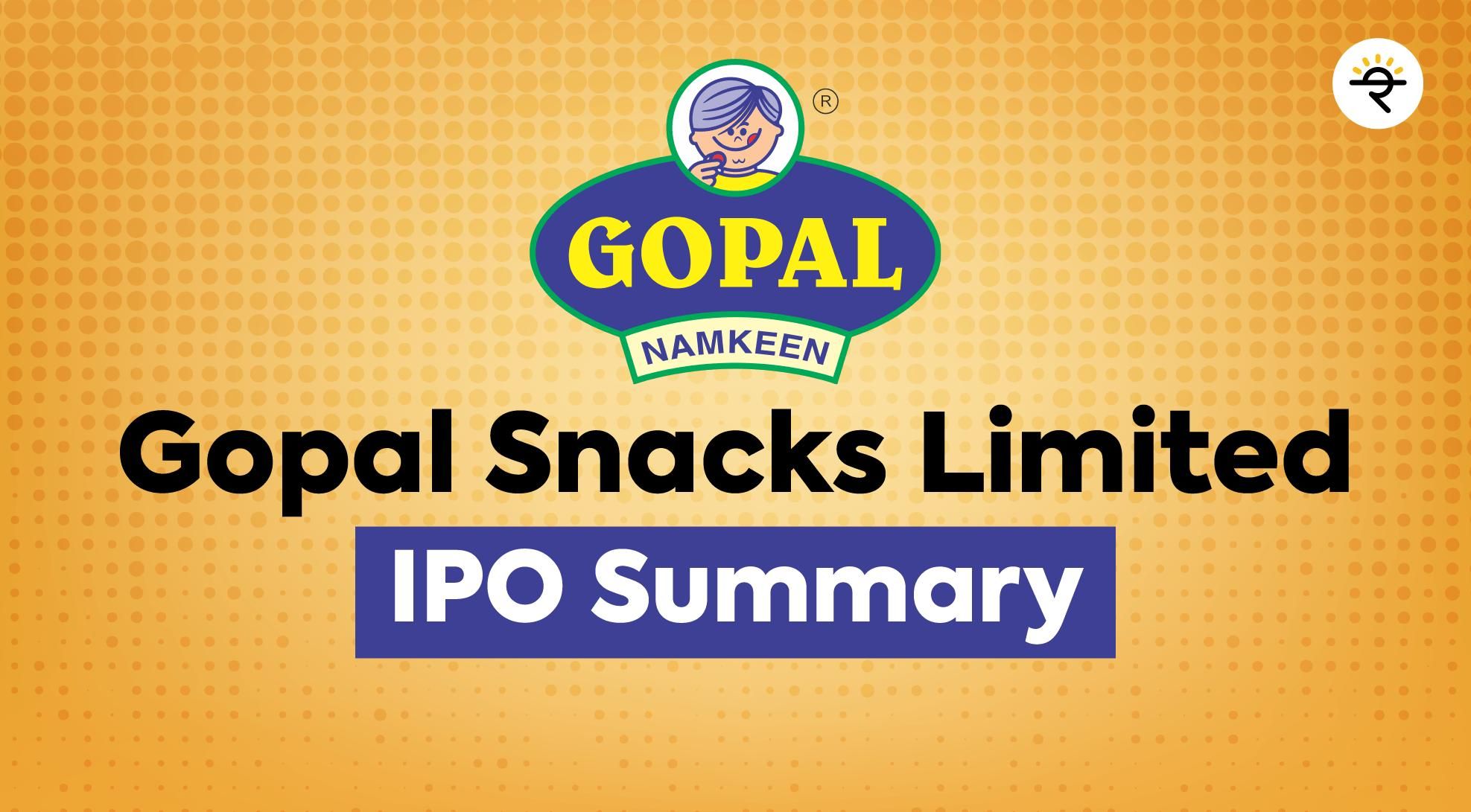 Gopal Snacks Limited IPO Summary
